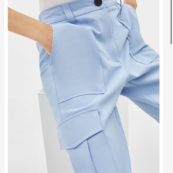 Bershka | Pants & Jumpsuits | Nwt Bershka Baby Blue Cargo Pant | Poshmark